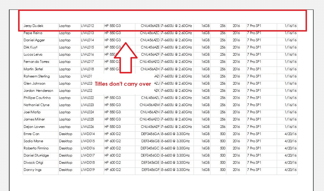 Print Heading Title Across Multiple Excel Pages Network 1